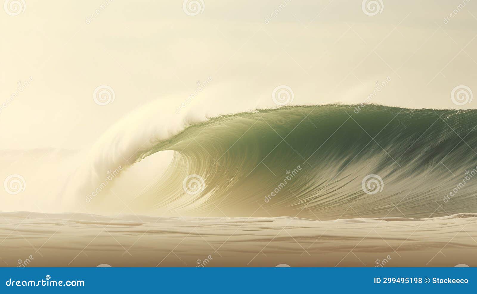 Captivating Beach Wave Subtle Gradients, Octane Render, Rim Light Stock ...