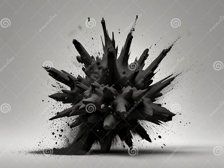 Captivating Black Chalk Pieces and Powder Exploding in Stunning Visual ...