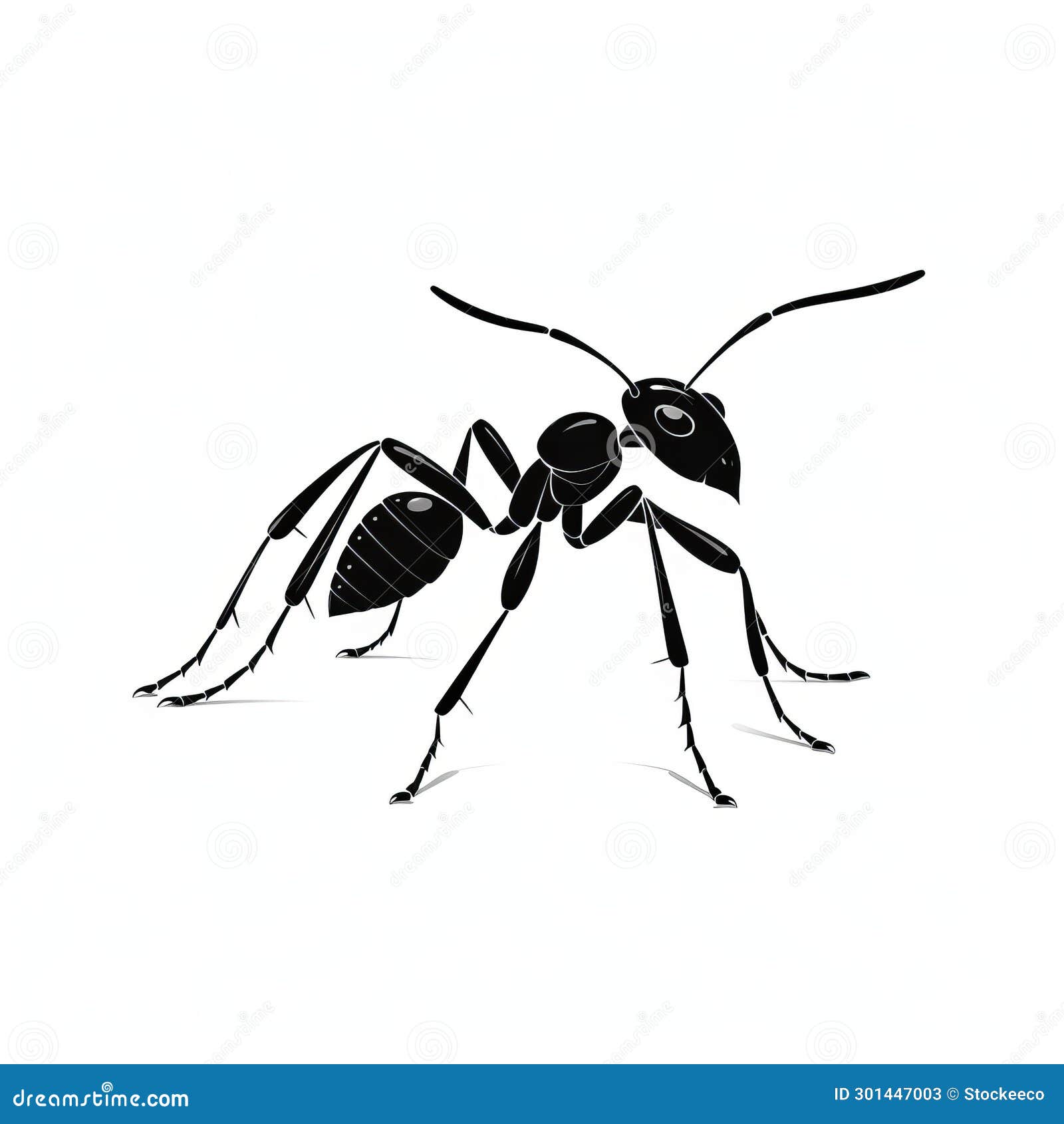 Captivating Black and White Vector Ant Illustration Stock Illustration ...