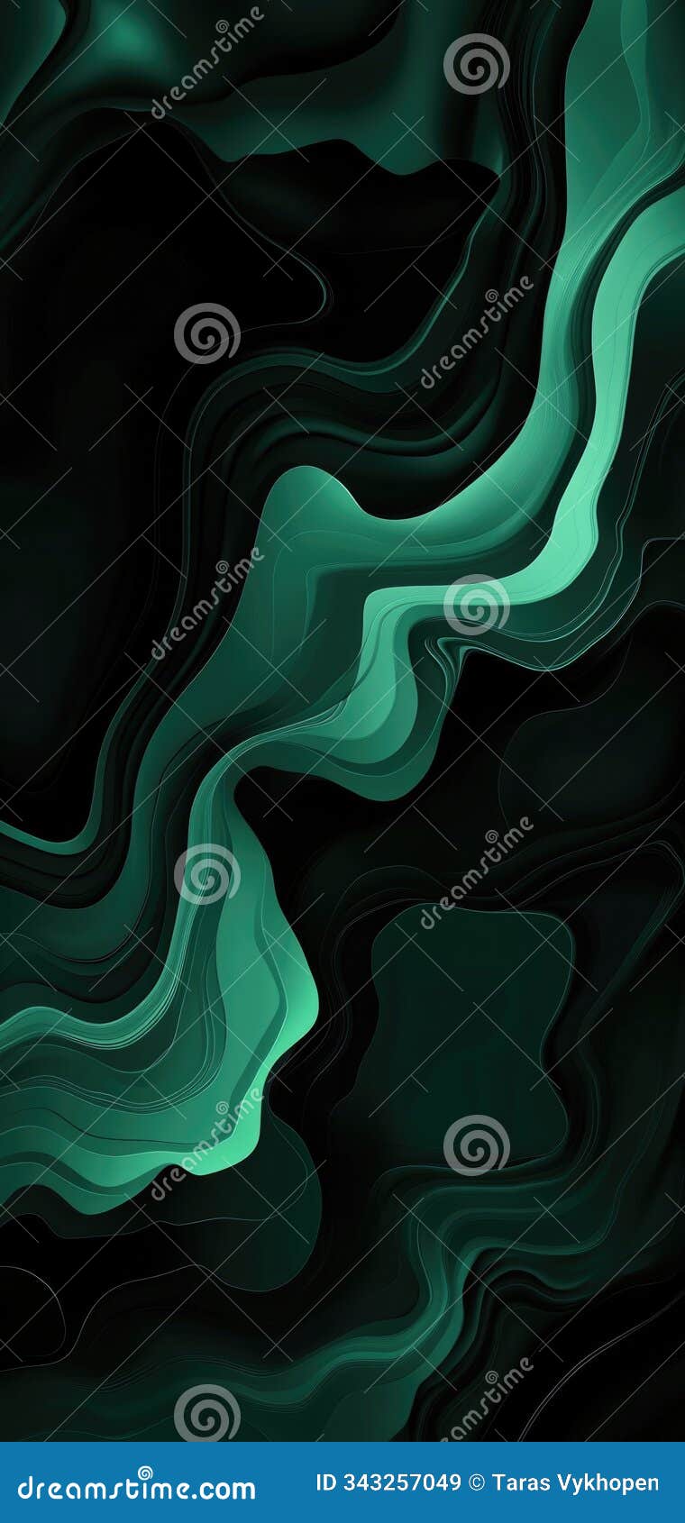 Abstract Dark Green and Black Gradients Create a Minimalist IPhone ...
