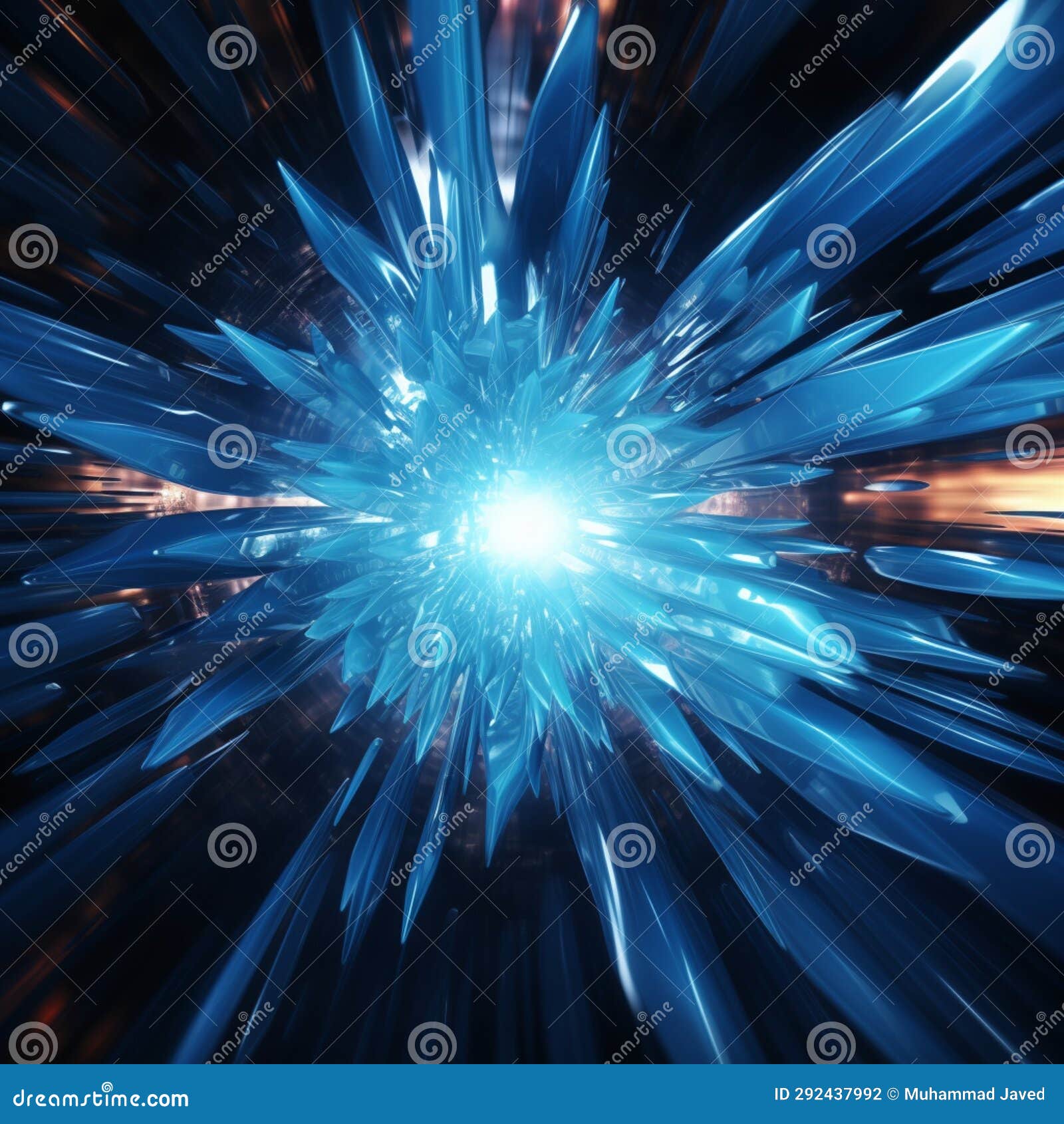 Captivating Blue Blur with Centric Movement Abstract Explosion Feel ...