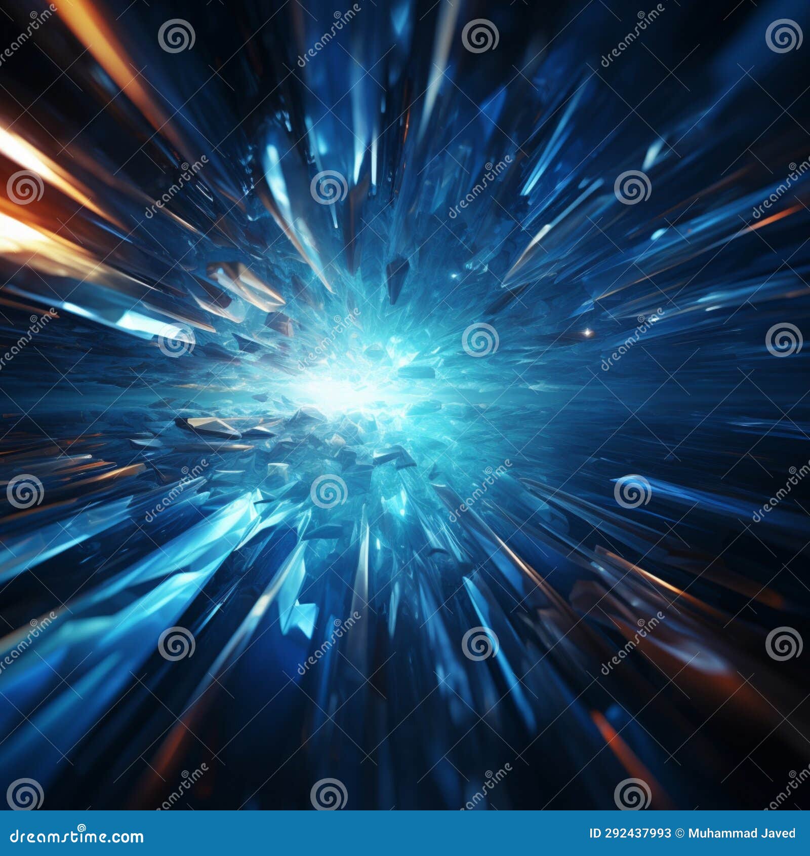 Captivating Blue Blur with Centric Movement Abstract Explosion Feel ...