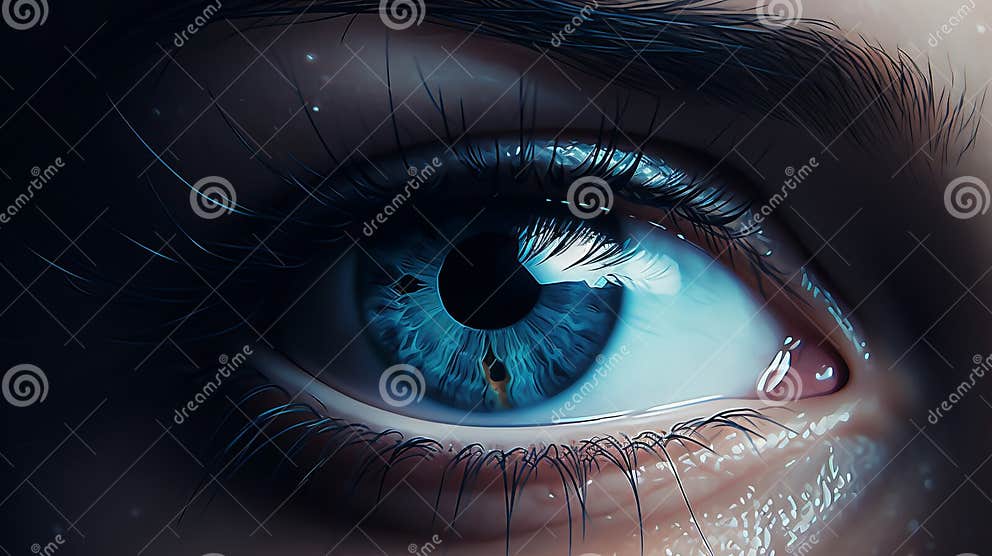 Captivating Blue Eye Illustration Stock Illustration - Illustration of ...
