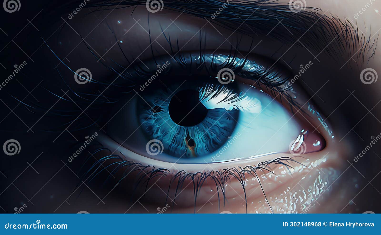 Captivating Blue Eye Illustration Stock Illustration - Illustration of ...
