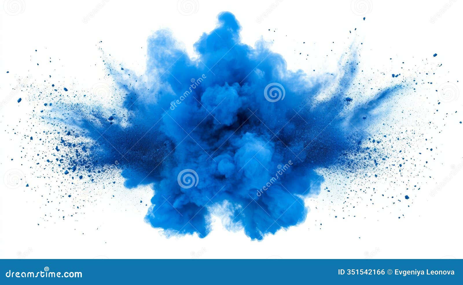 Captivating Blue Smoke Explosion Border Isolated on a Clean White ...