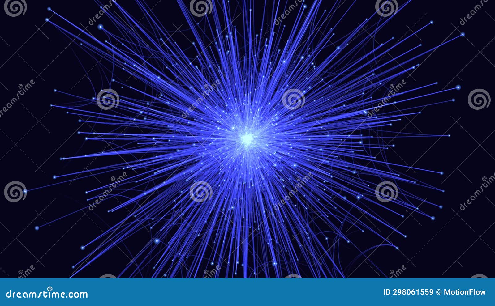 Captivating Blue Starburst Explosion of a Collapsed Star in Space Stock ...