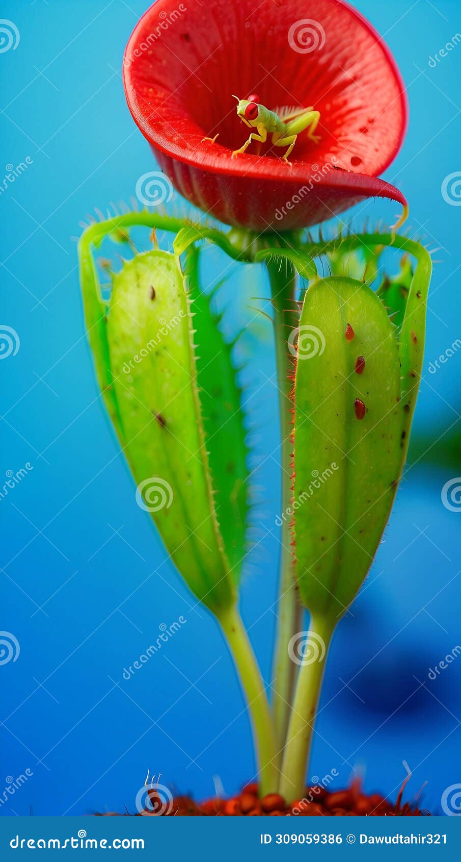 Captivating Carnivory the Venus Flytrap S Dance with a Captive Fly Stock Illustration ...