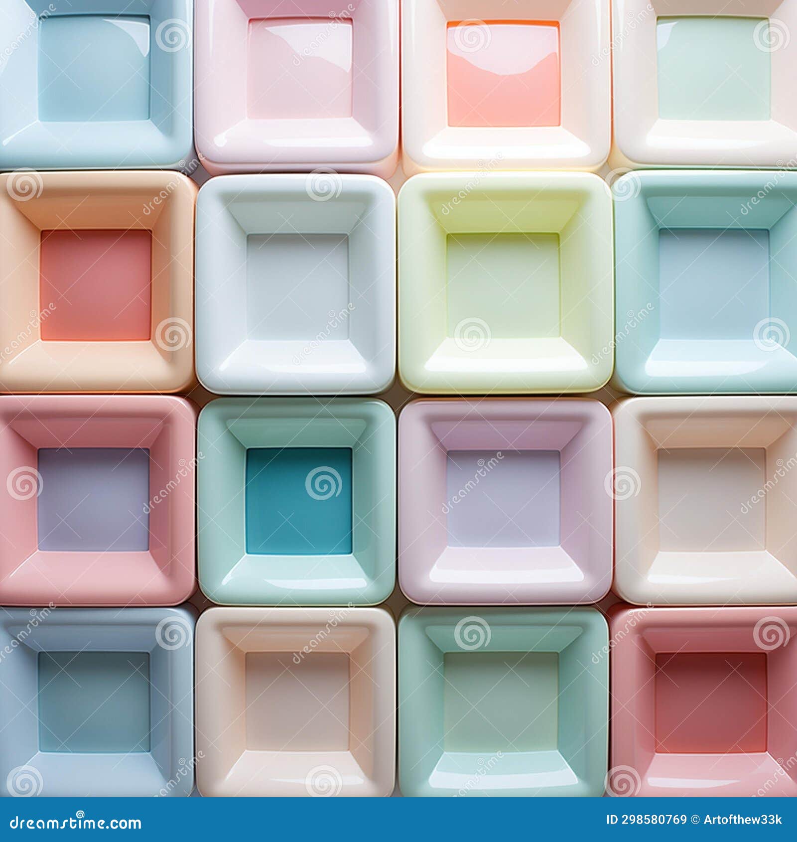 Soothing Symmetry: Geometric Pattern in Pastel Colors Stock ...