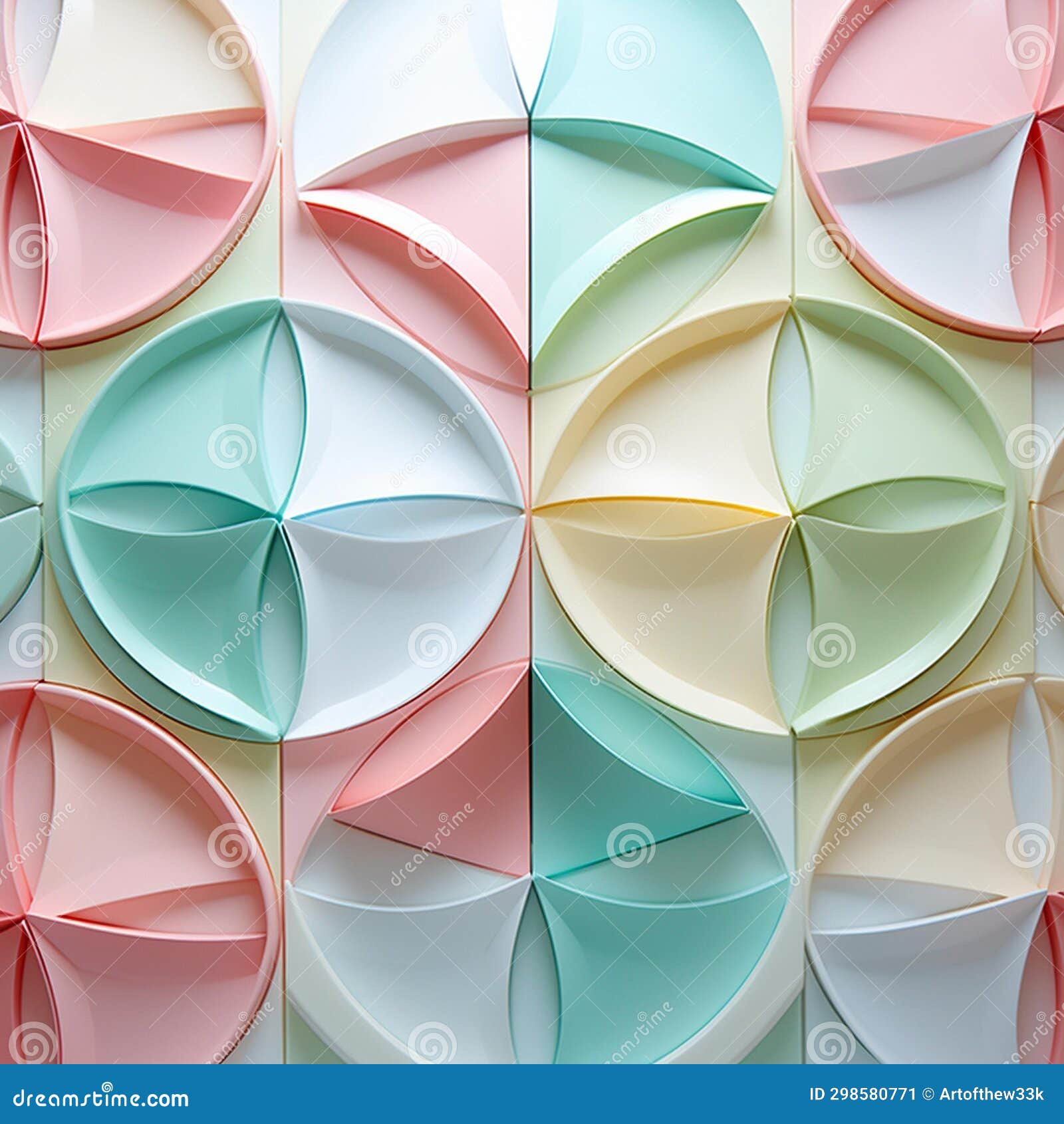 Soothing Symmetry: Geometric Pattern in Pastel Colors Stock ...