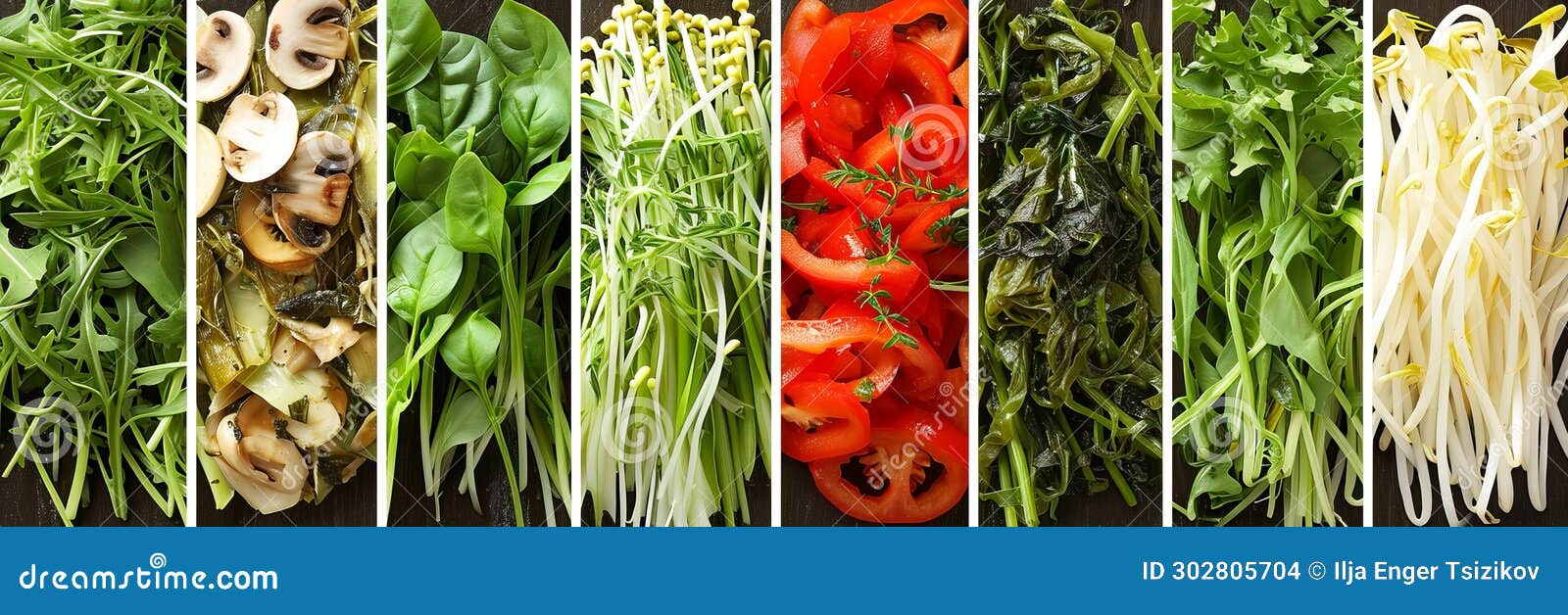 Captivating Collage Of 7 Segmented Food Products, Beautifully Arranged ...