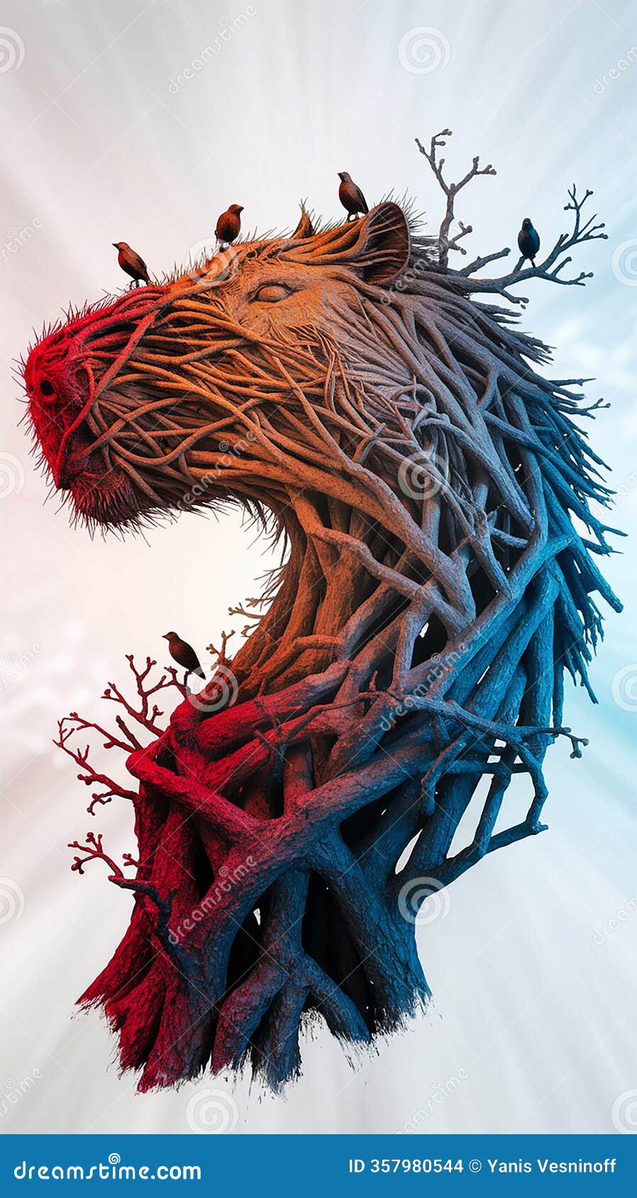 A Artwork Masterpiece of a Capybara S Profile, Meticulously Crafted ...