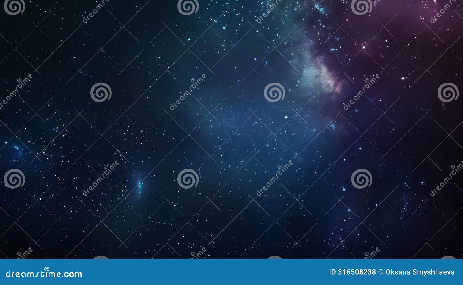 Captivating Cosmic Space with Stars and Nebulae Stock Photo - Image of ...