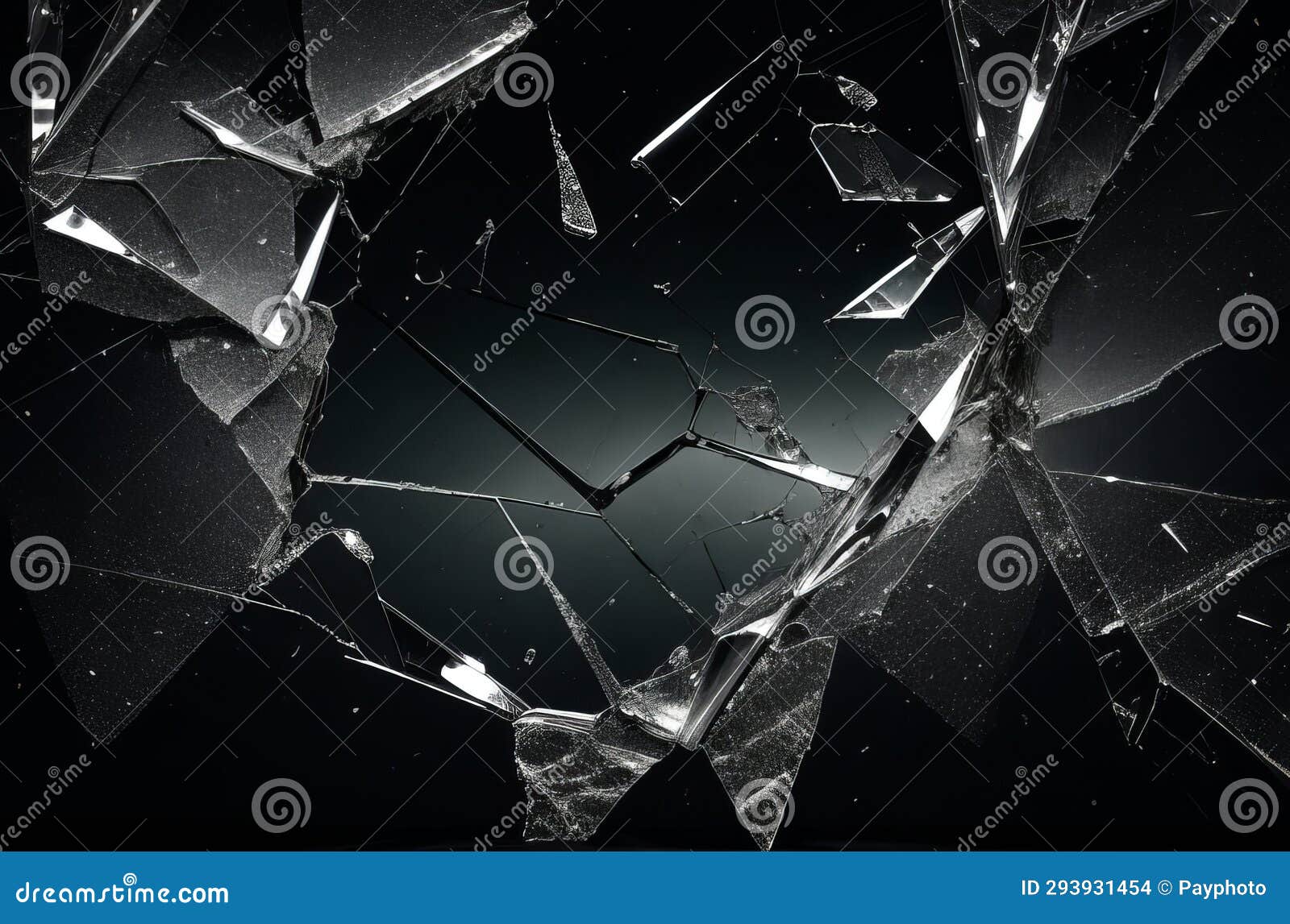 Captivating Cracked Glass on Black Background: Unveiling the Artistry ...