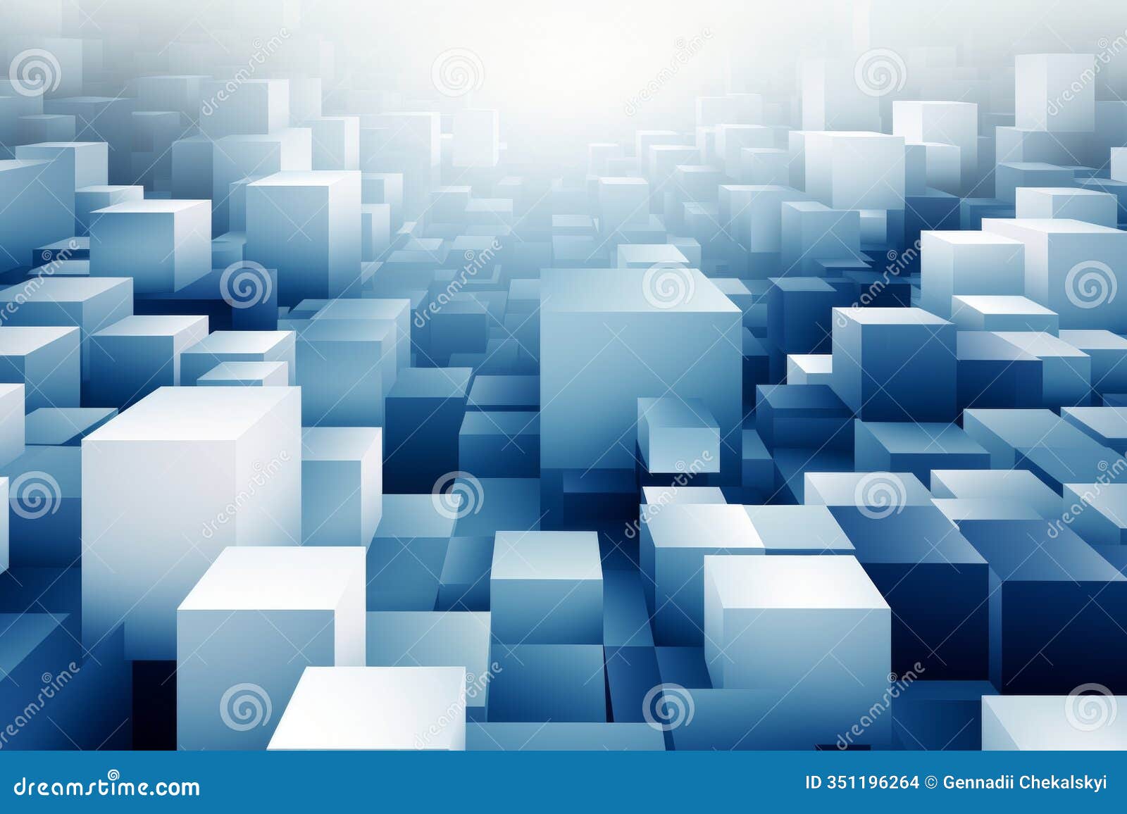 Captivating Cube Illusions Overlapping Blue and White Shapes Create ...