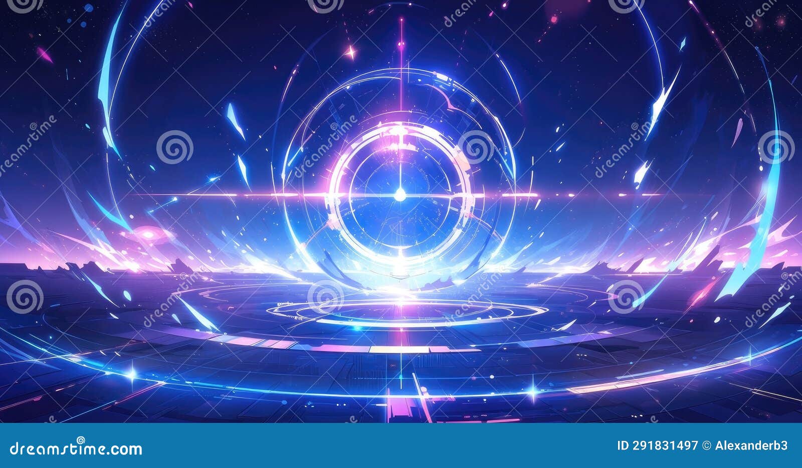 3D Illustration of Time Warp. Time Dilation and Space Travel ...