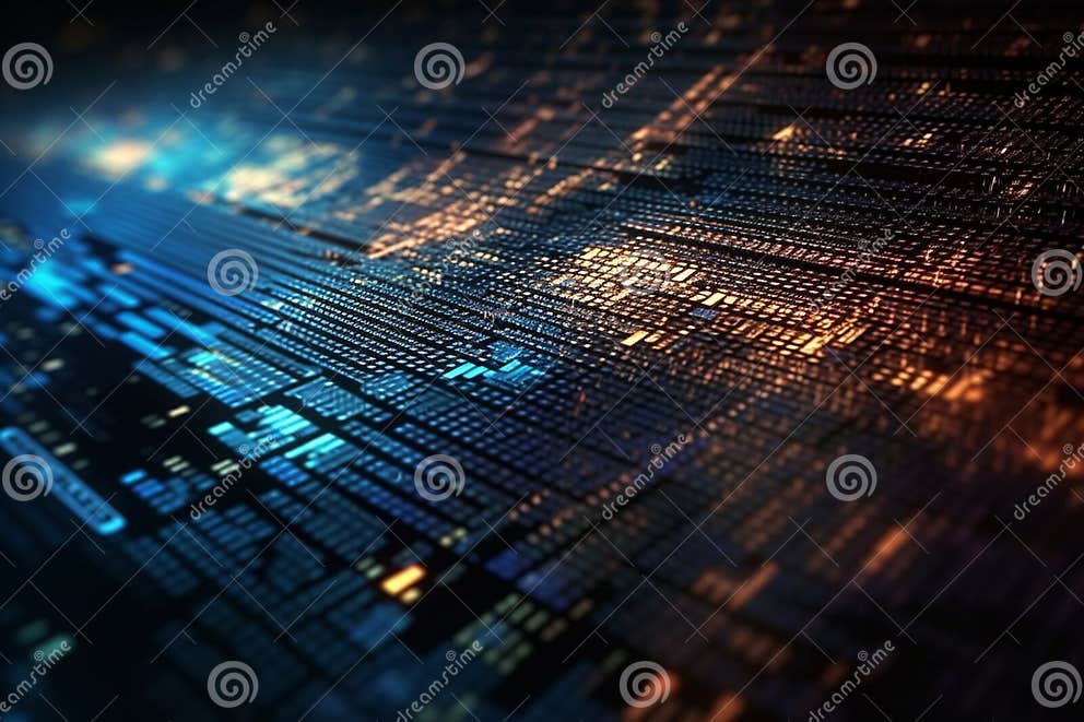 3d Illustration of Abstract Technology Background with High Tech and ...