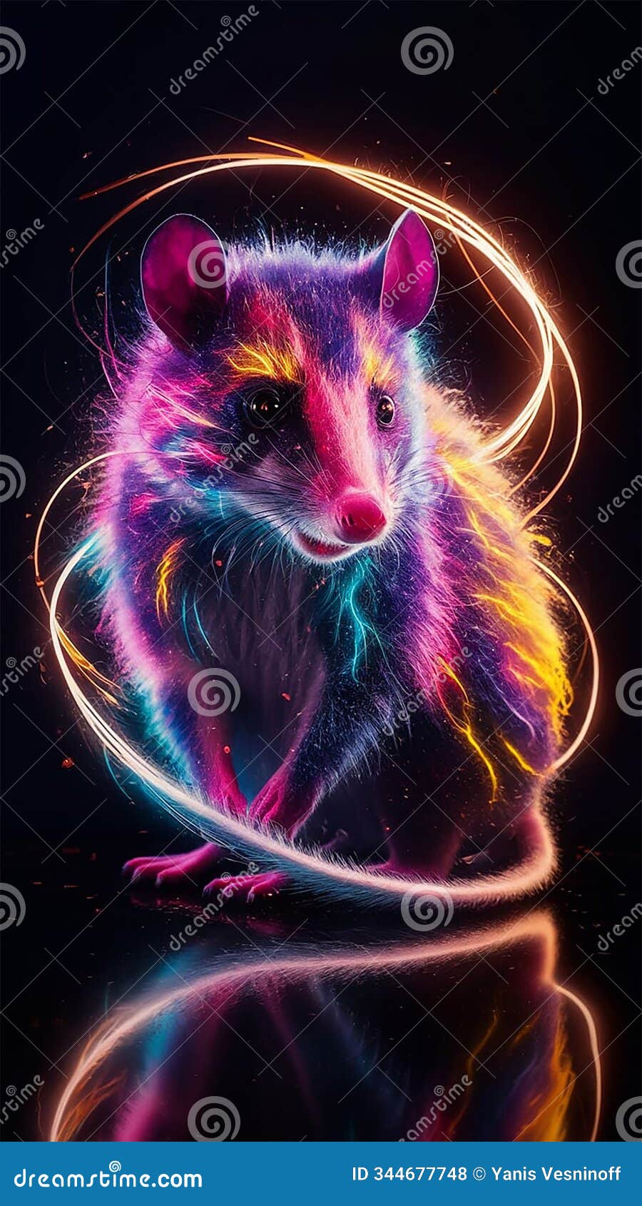 A Captivating 3D Laser Exploded Design Hologram Showcases a Neon ...