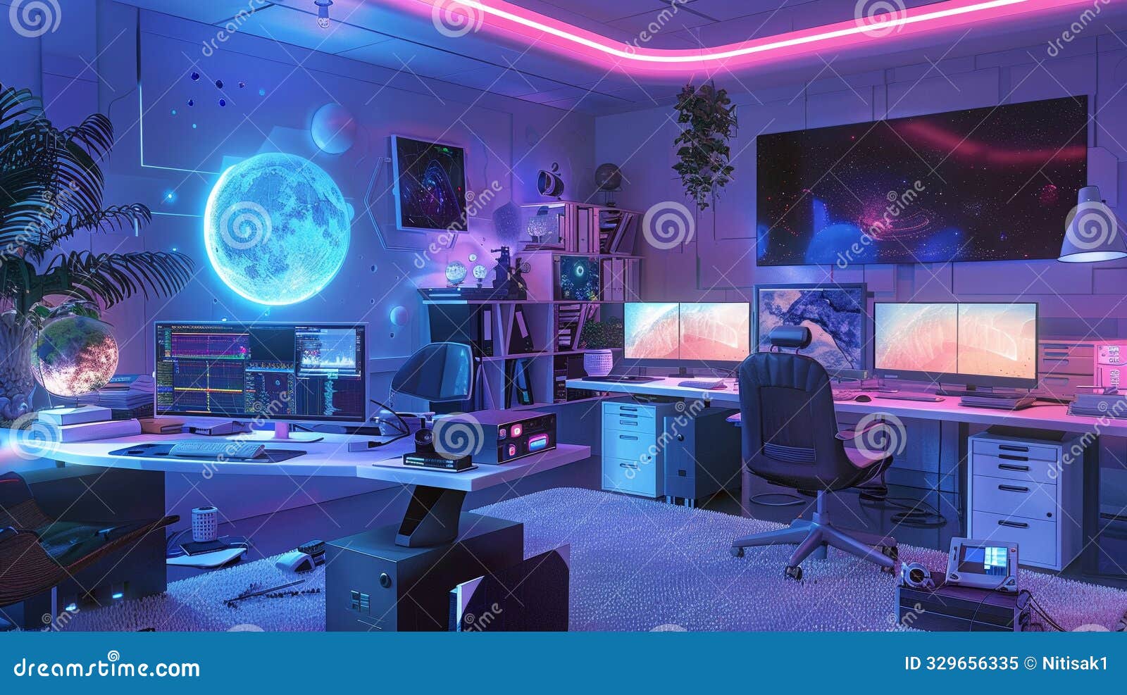 A Captivating 3D Model of a Clock Face with Hands Rotating Representing ...