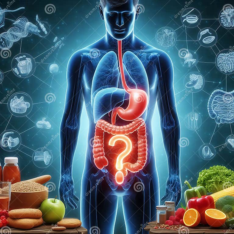 Intriguing 3D Render of the Human Digestive System Stomach Shaped Like ...