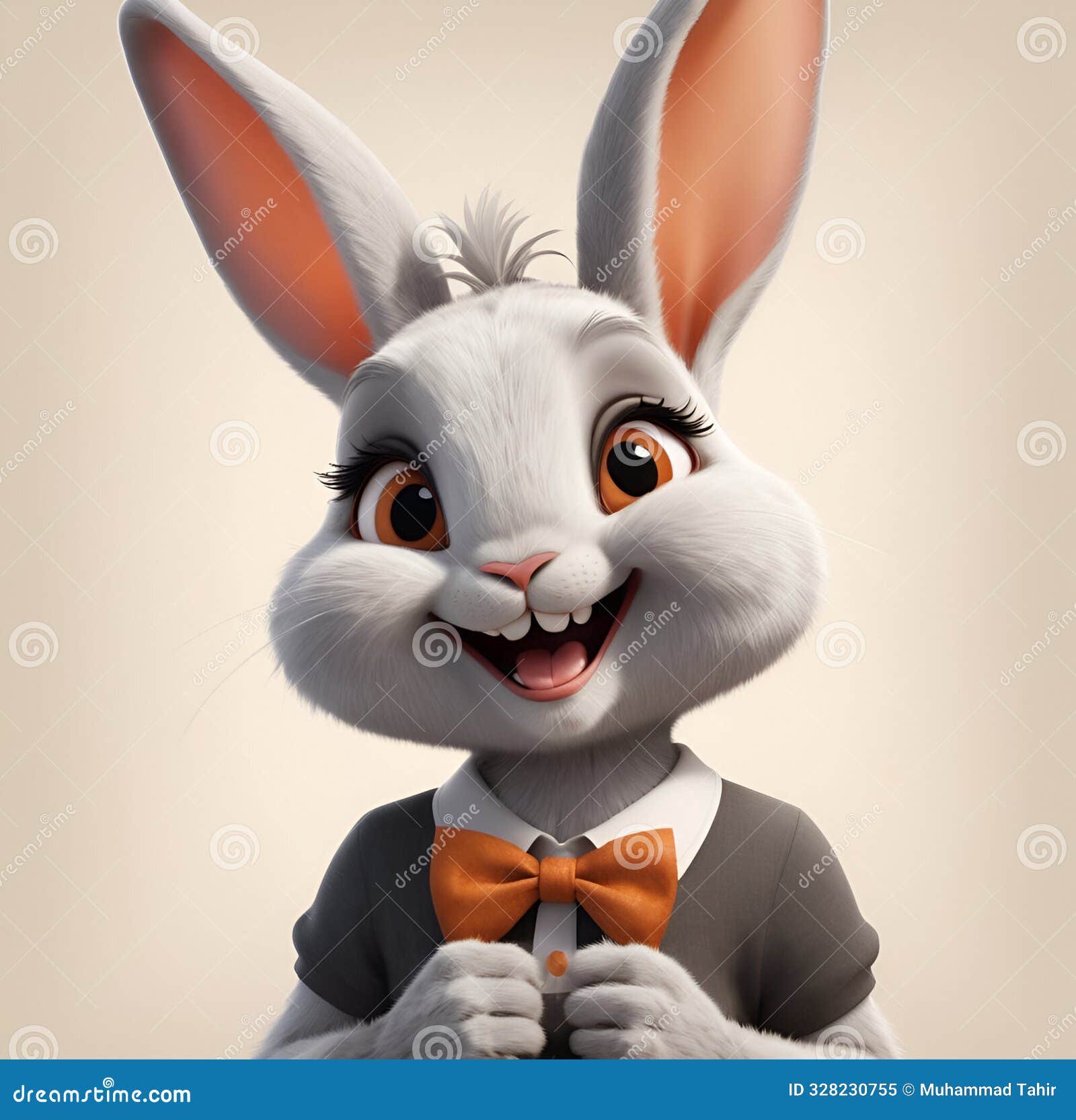 Charming Rabbit Character In Turtleneck Vector Cute Minimalist Design ...