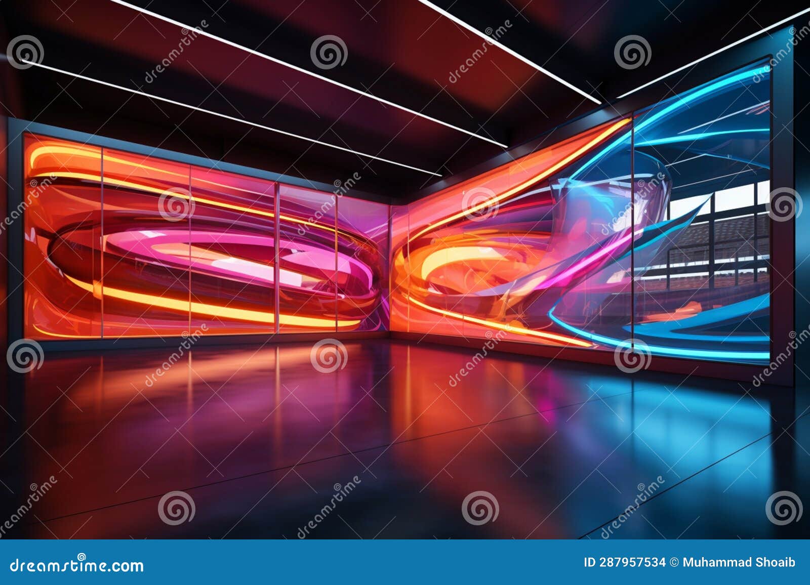 Captivating 3D Rendered Exhibition Backdrop, Setting the Stage for ...