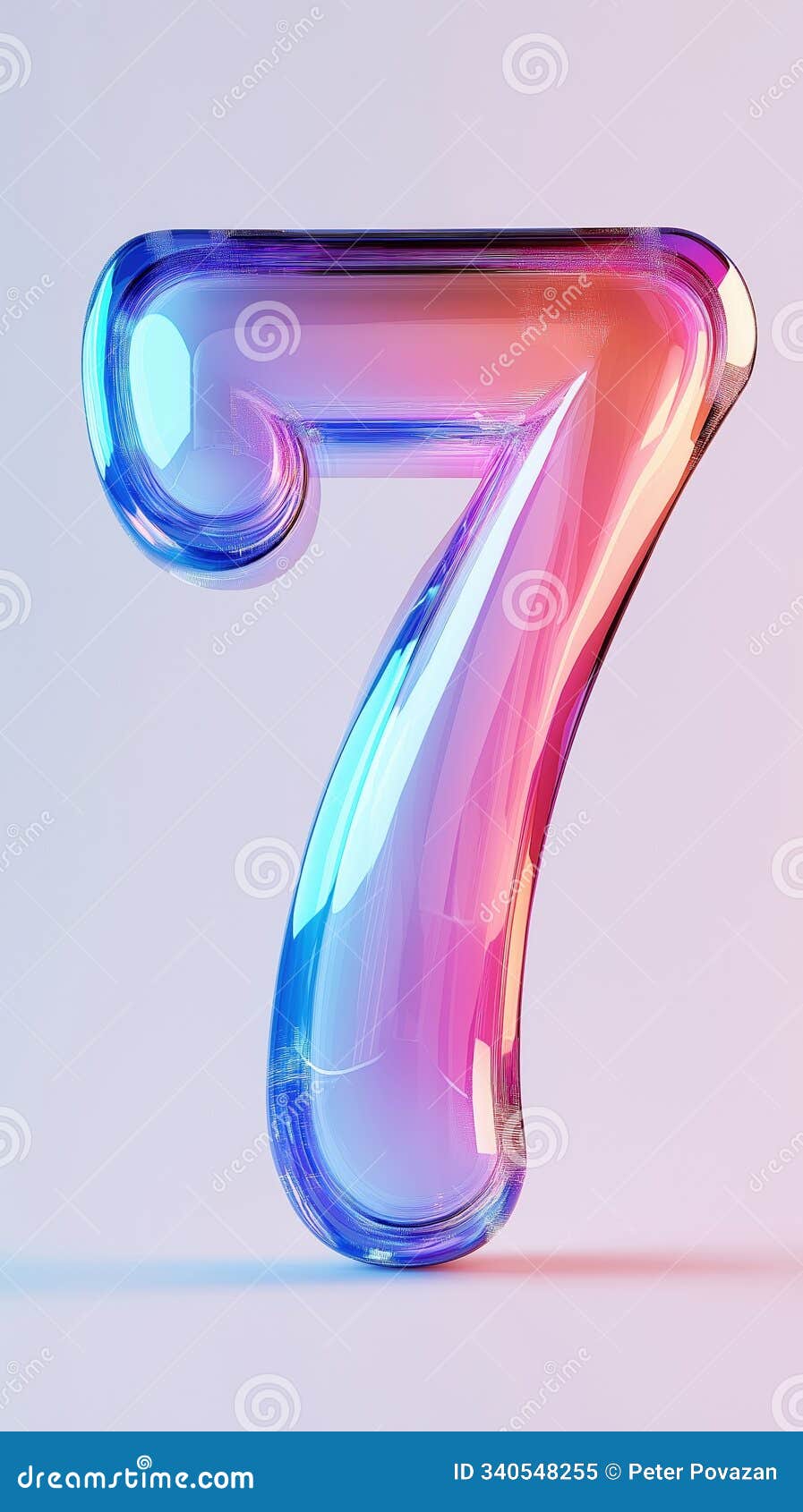 Vibrant 3d number 7 design stock illustration. Illustration of colorful ...