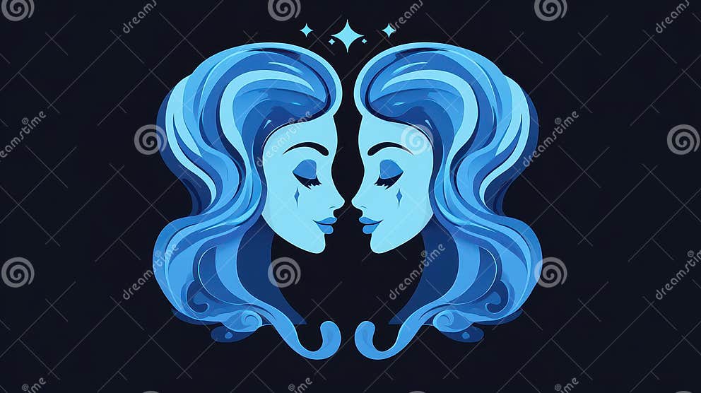 A Captivating D Vector Art of the Gemini Zodiac Sign, Designed in ...