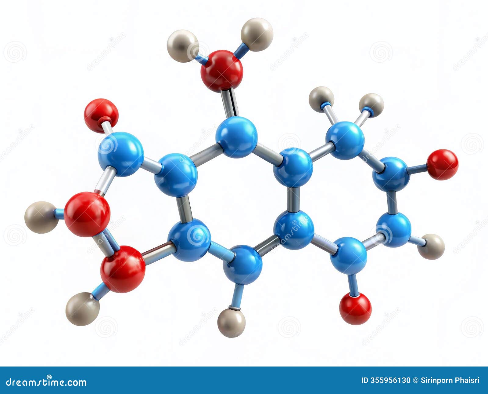 Detailed 3D Molecular Structure of Drupanol a Naturally Occurring ...