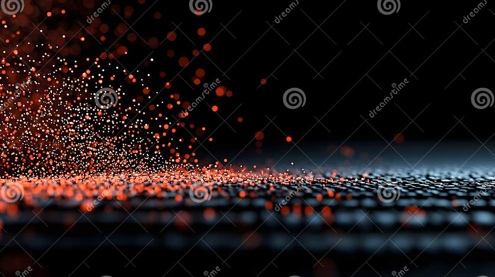 Captivating Dance of Light: Enigmatic Red Particles Emanate Against a ...