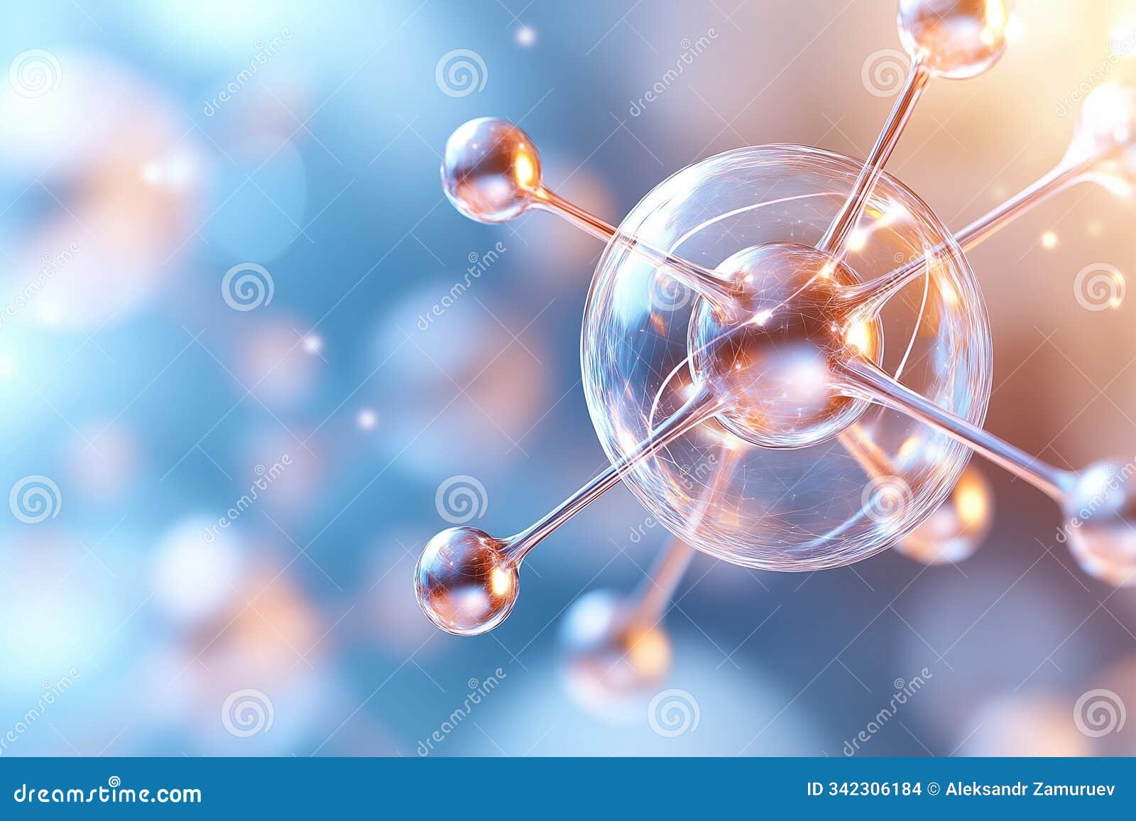 This Captivating Depiction Illustrates an Atomic Model with Energetic ...