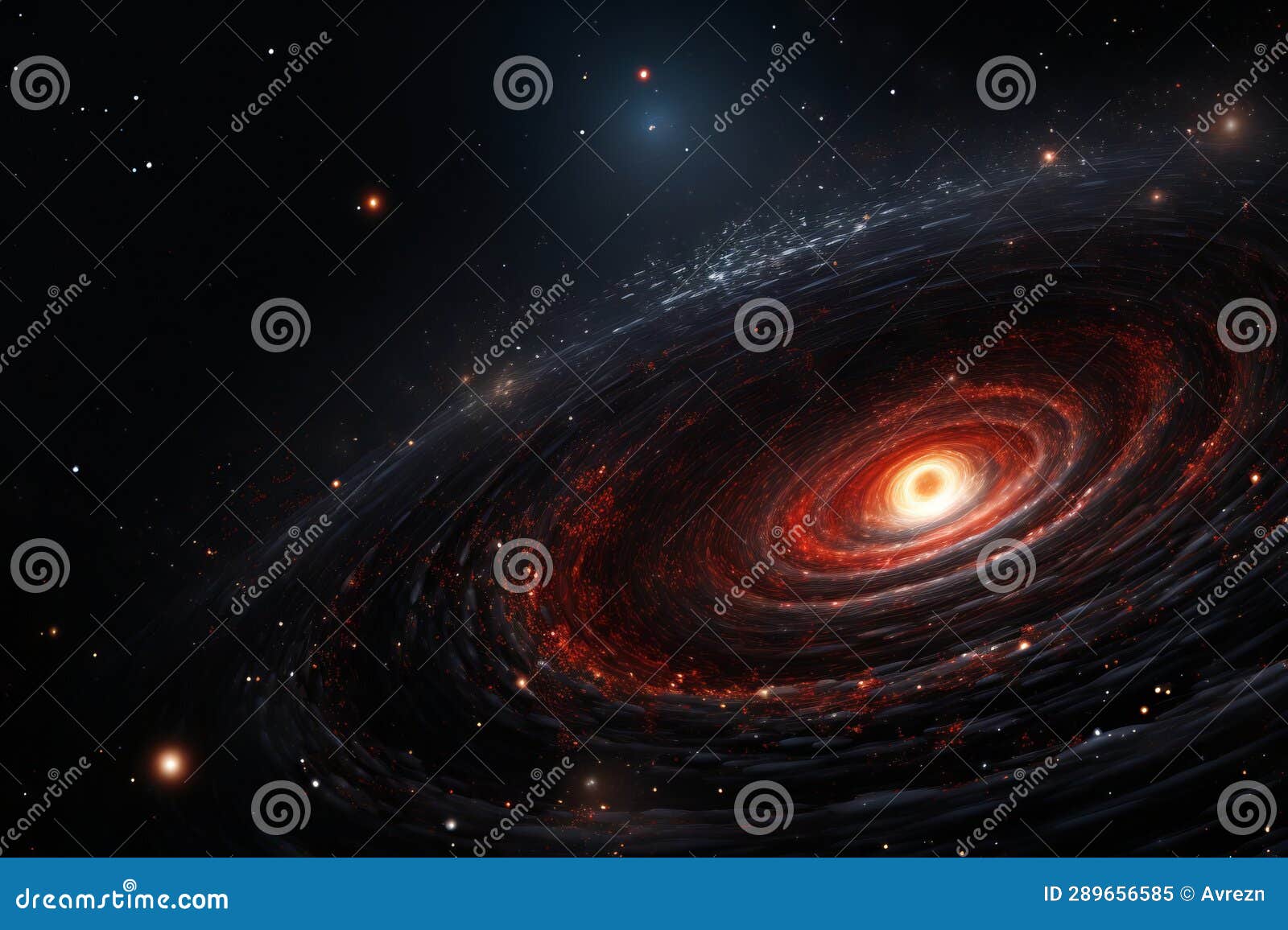 Captivating Depiction Of Stars Orbit Around A Black Hole Generative Ai Stock Image Image Of