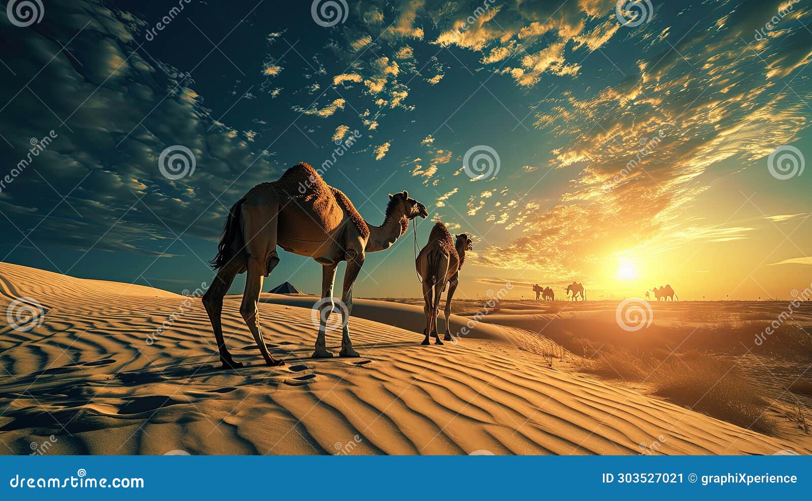 Captivating Desert Adventure Stock Illustration - Illustration of ...