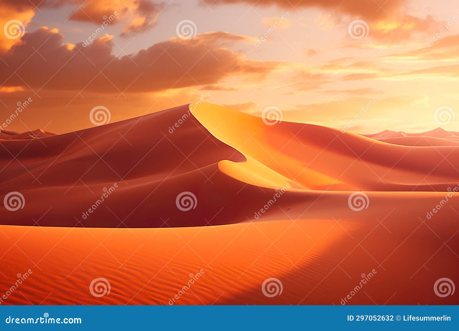 Captivating Desert Landscape during Golden Hour Stock Photo - Image of ...