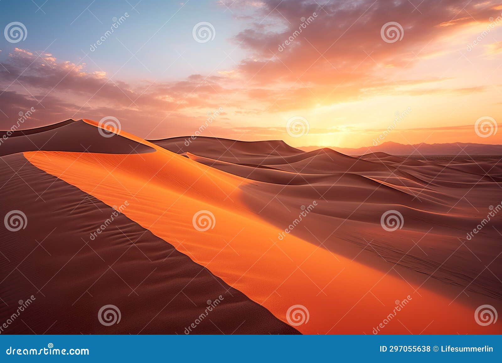 Captivating Desert Landscape during Golden Hour Stock Photo - Image of ...
