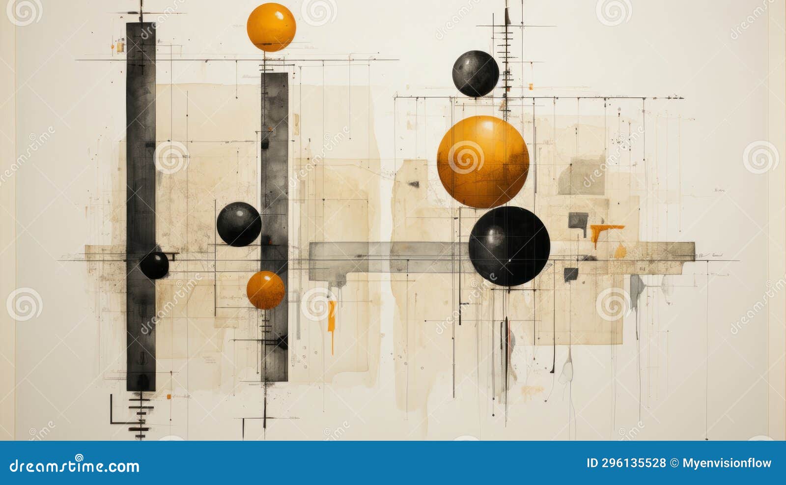 A Drawing of a Group of Spheres Stock Illustration - Illustration of ...