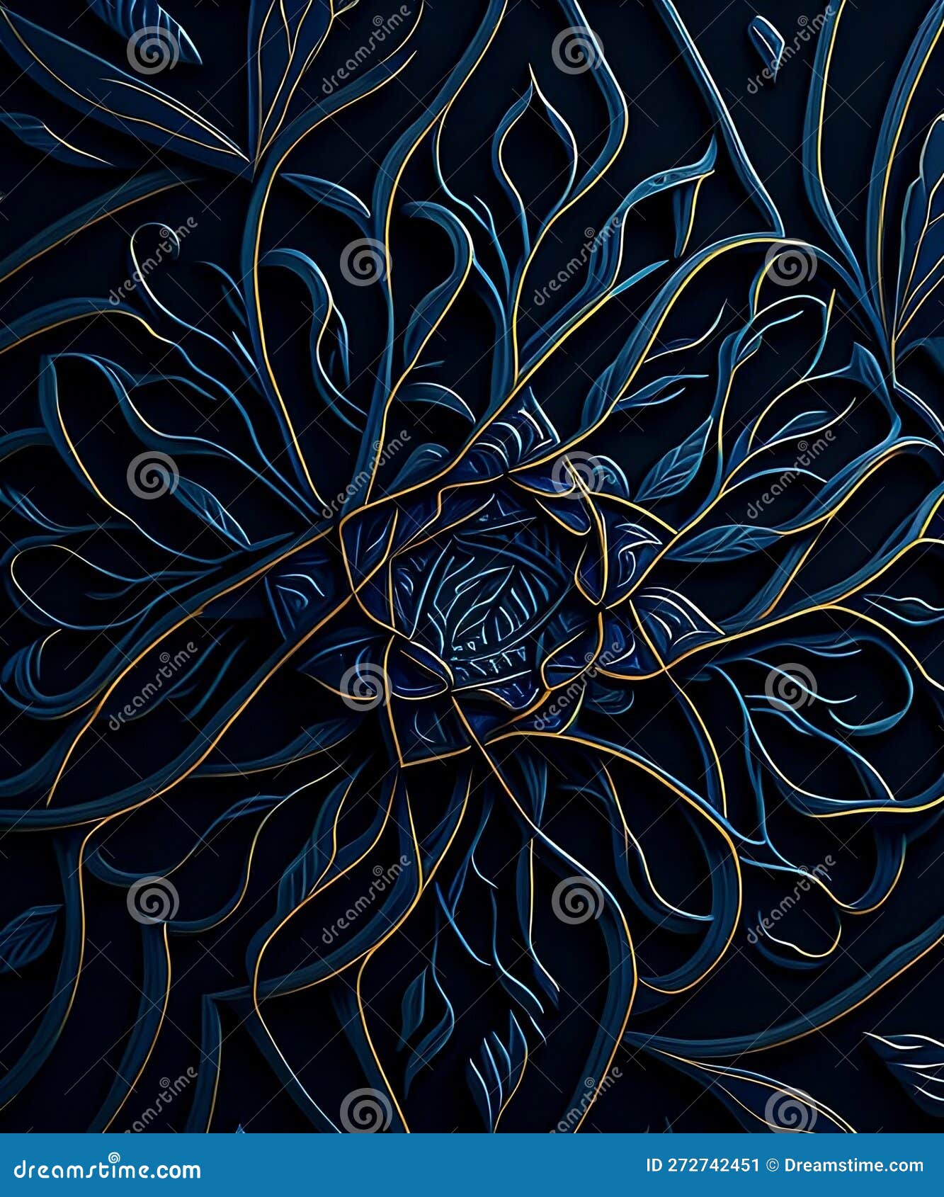 Display of Intricate Shapes and Lines Made by Generative AI Stock ...