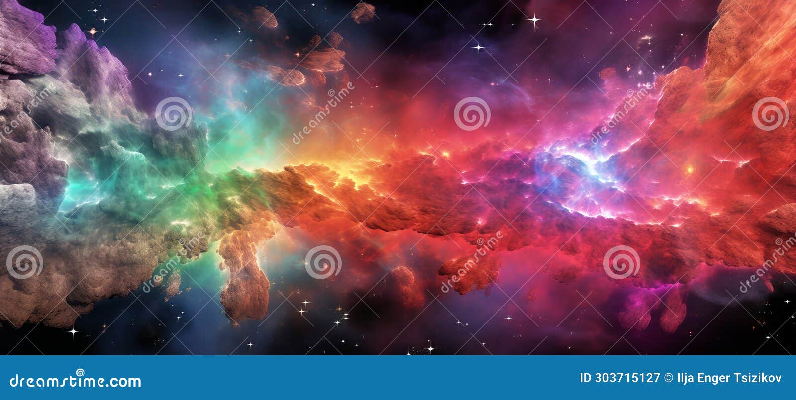 Captivating 360 Equirectangular Space Background With Nebula And Stars ...