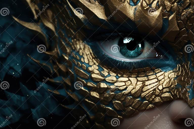Captivating Eye of a Mythical Creature Stock Illustration ...