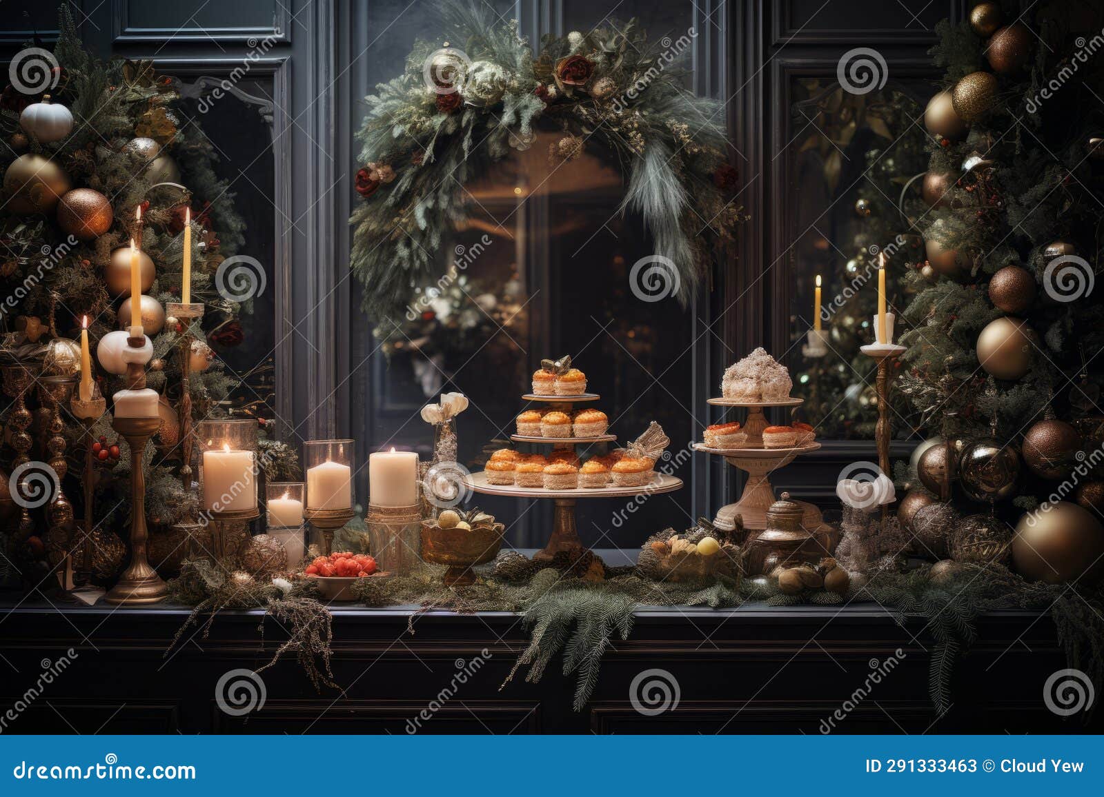 Captivating festive setup stock illustration. Illustration of wooden ...