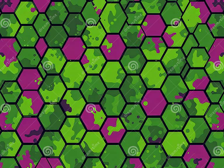 Modern Hexagonal Camouflage Pattern for Fabric Vinyl Wraps and Home ...