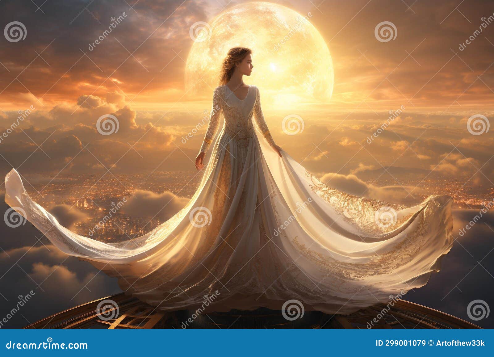 Ethereal Serenity: a Celestial Being Amidst Heavenly Realms Stock ...