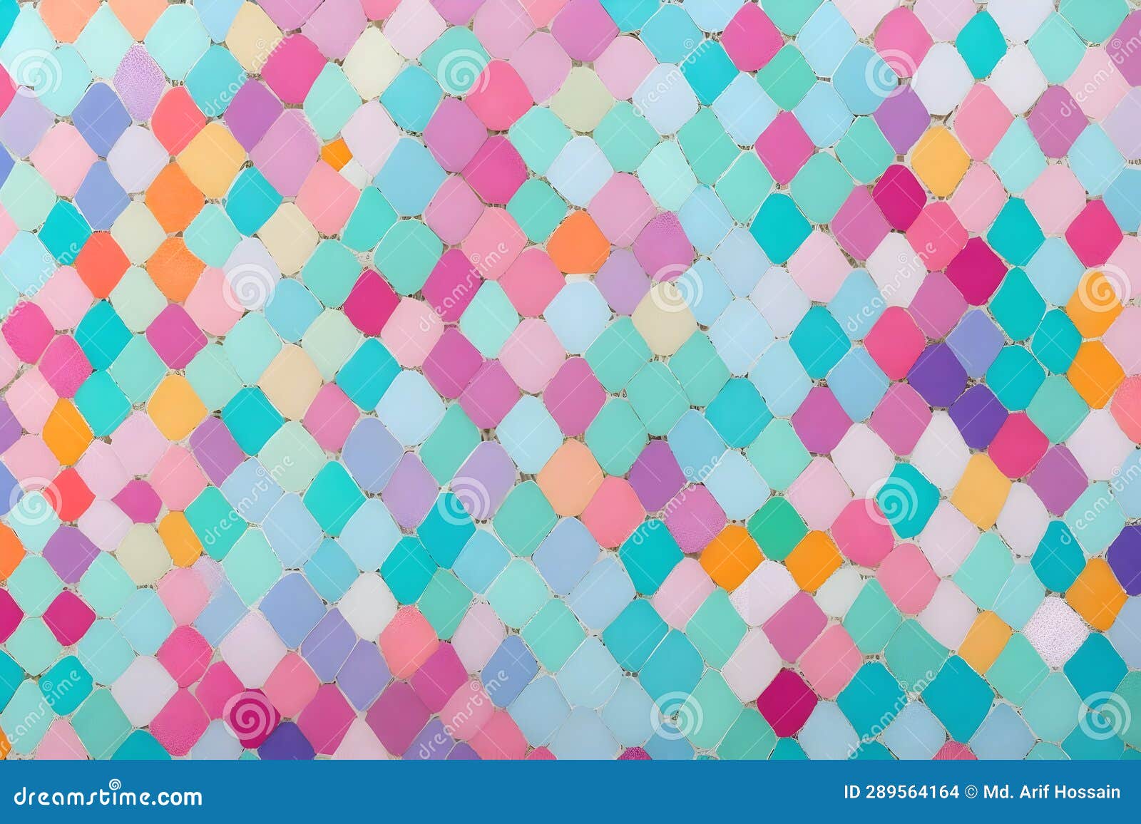 A Captivating, Horizontal Mosaic of Pastel Shades Pattern Generated by ...