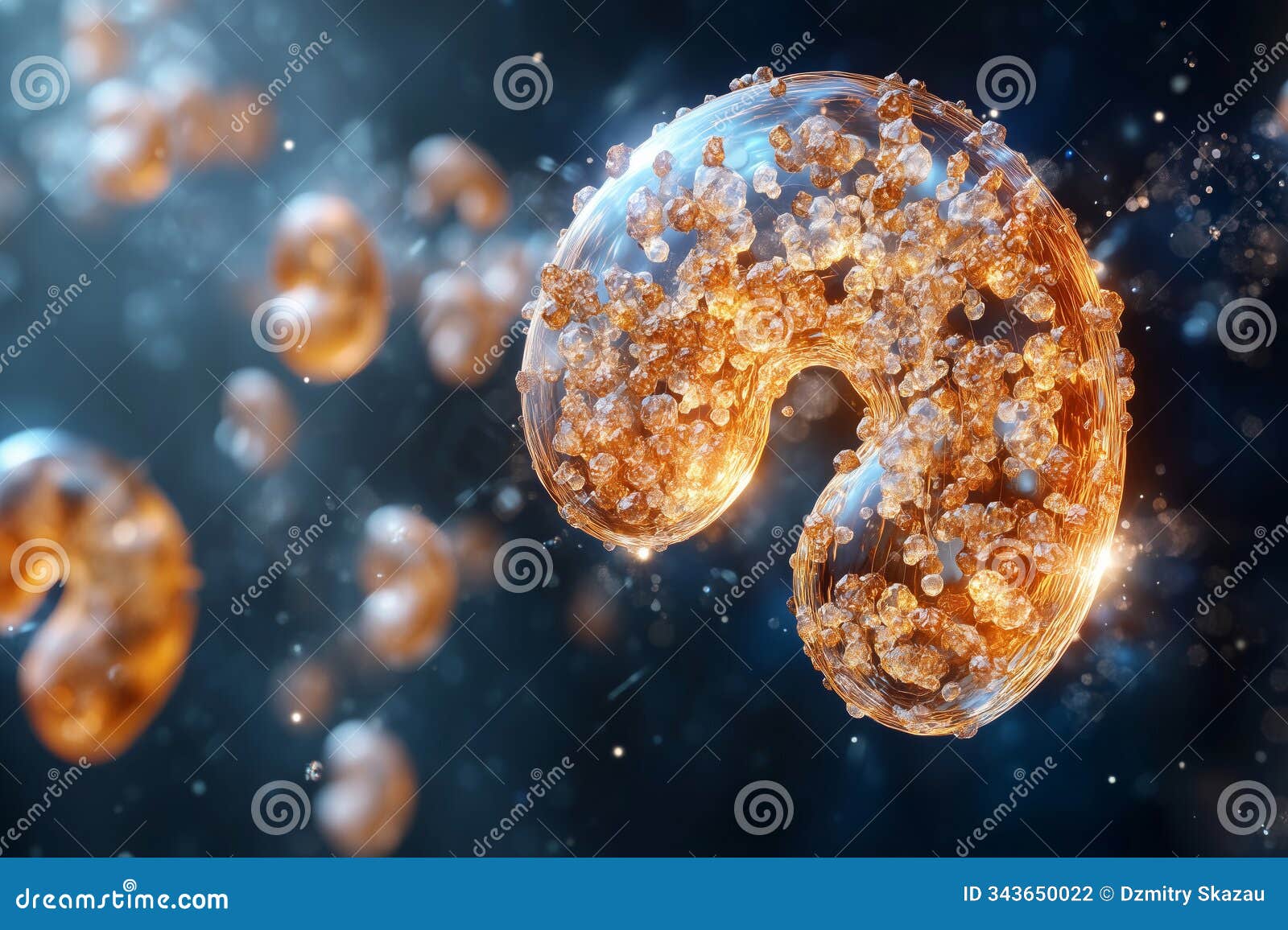 Diagnosis Nephrolithiasis Photo. Figure Of Kidney Lies Next To ...