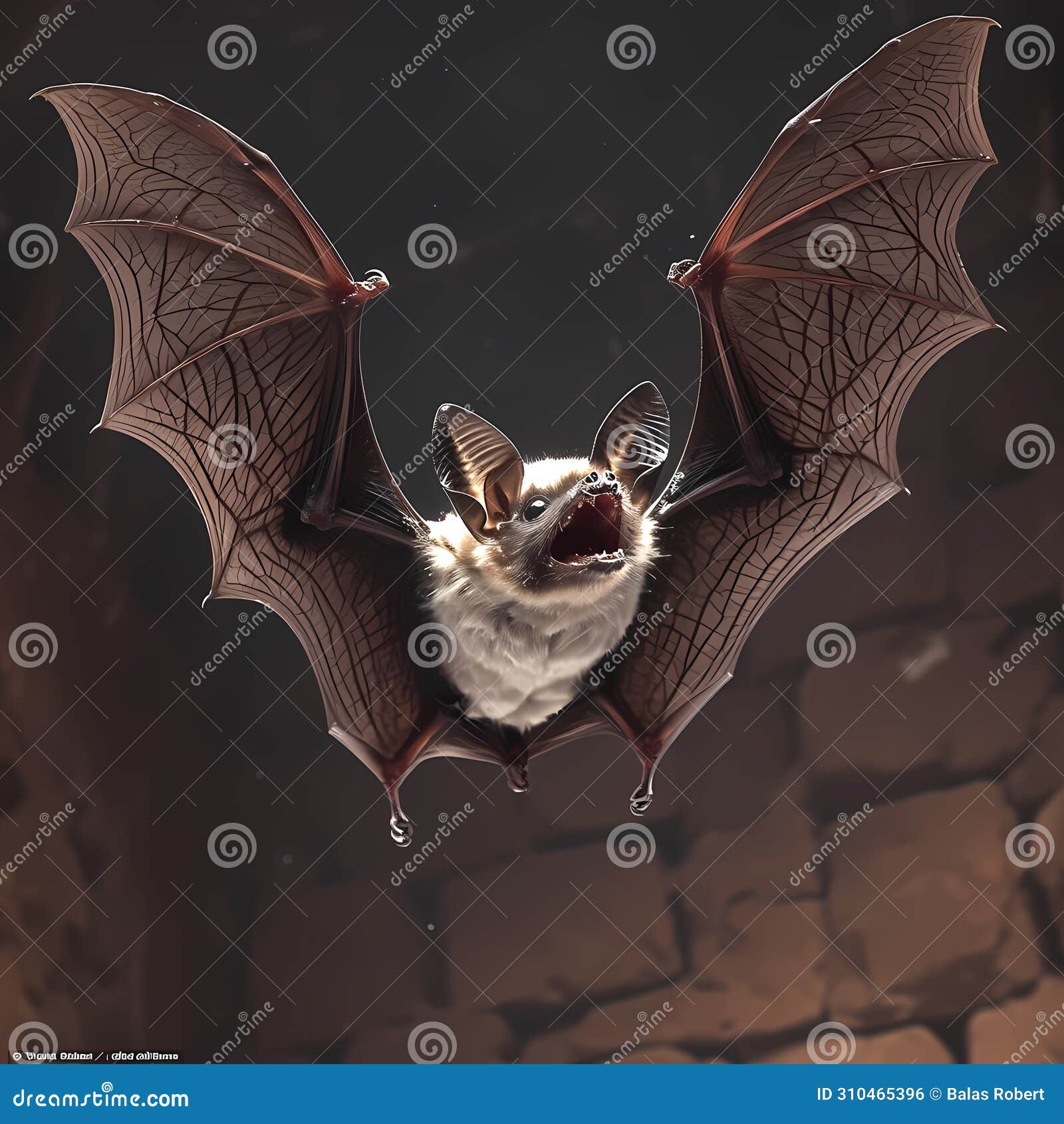 Bat in Flight: Action and Detail Stock Illustration - Illustration of ...