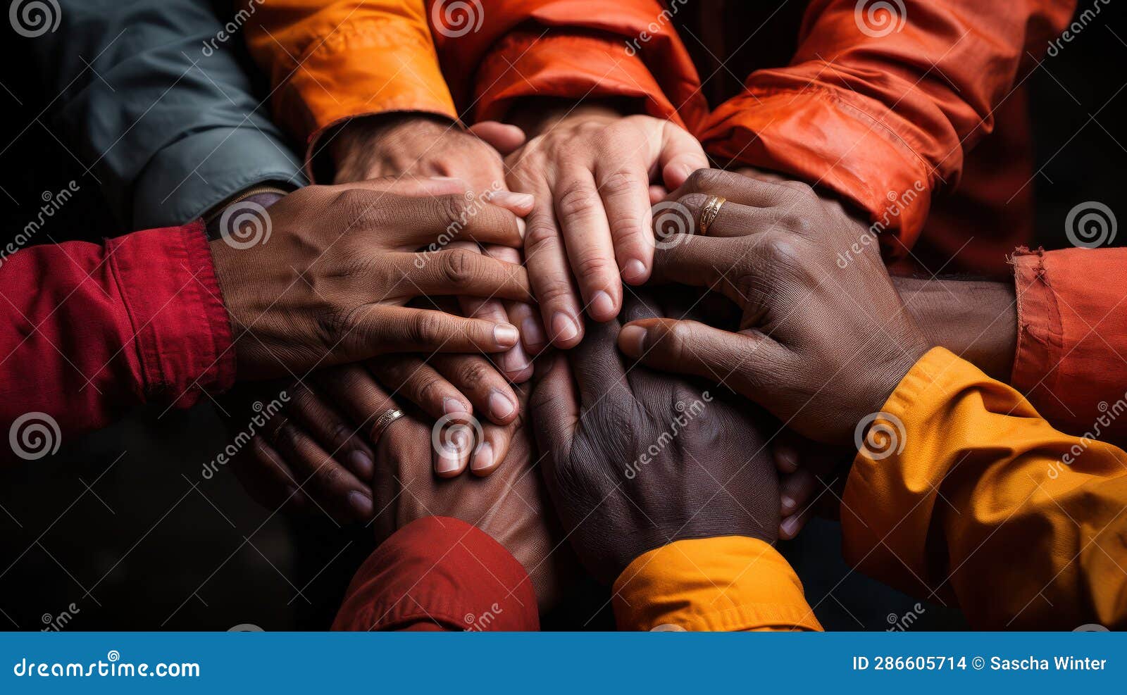 Unified Strength: Embracing Teamwork and Unity Stock Illustration ...