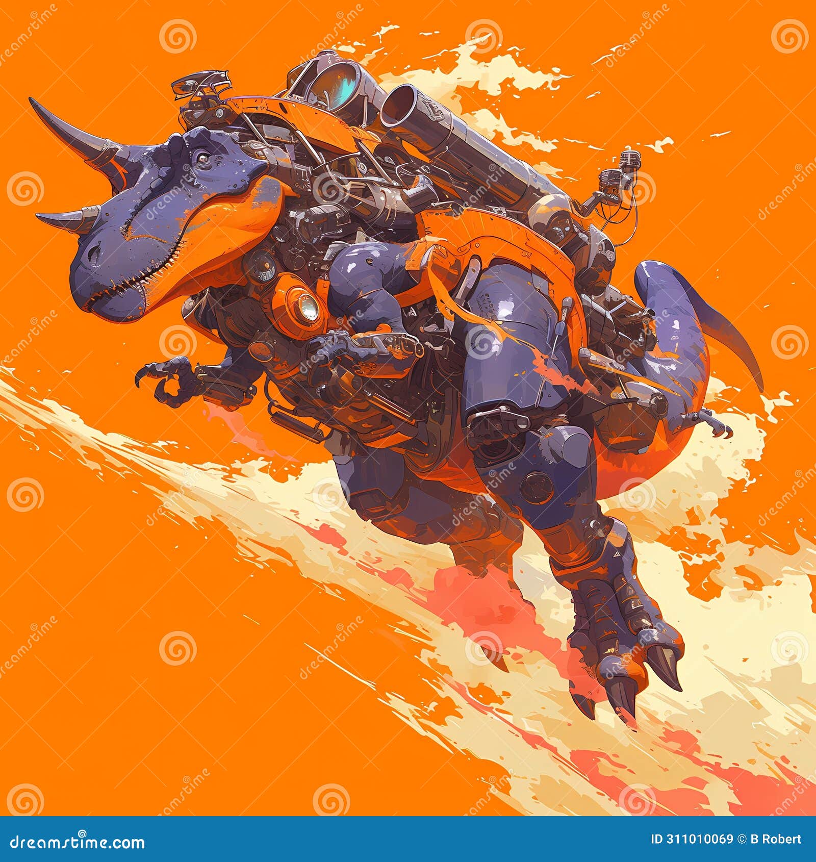 Dynamic Dinosaur Adventure stock illustration. Illustration of ...