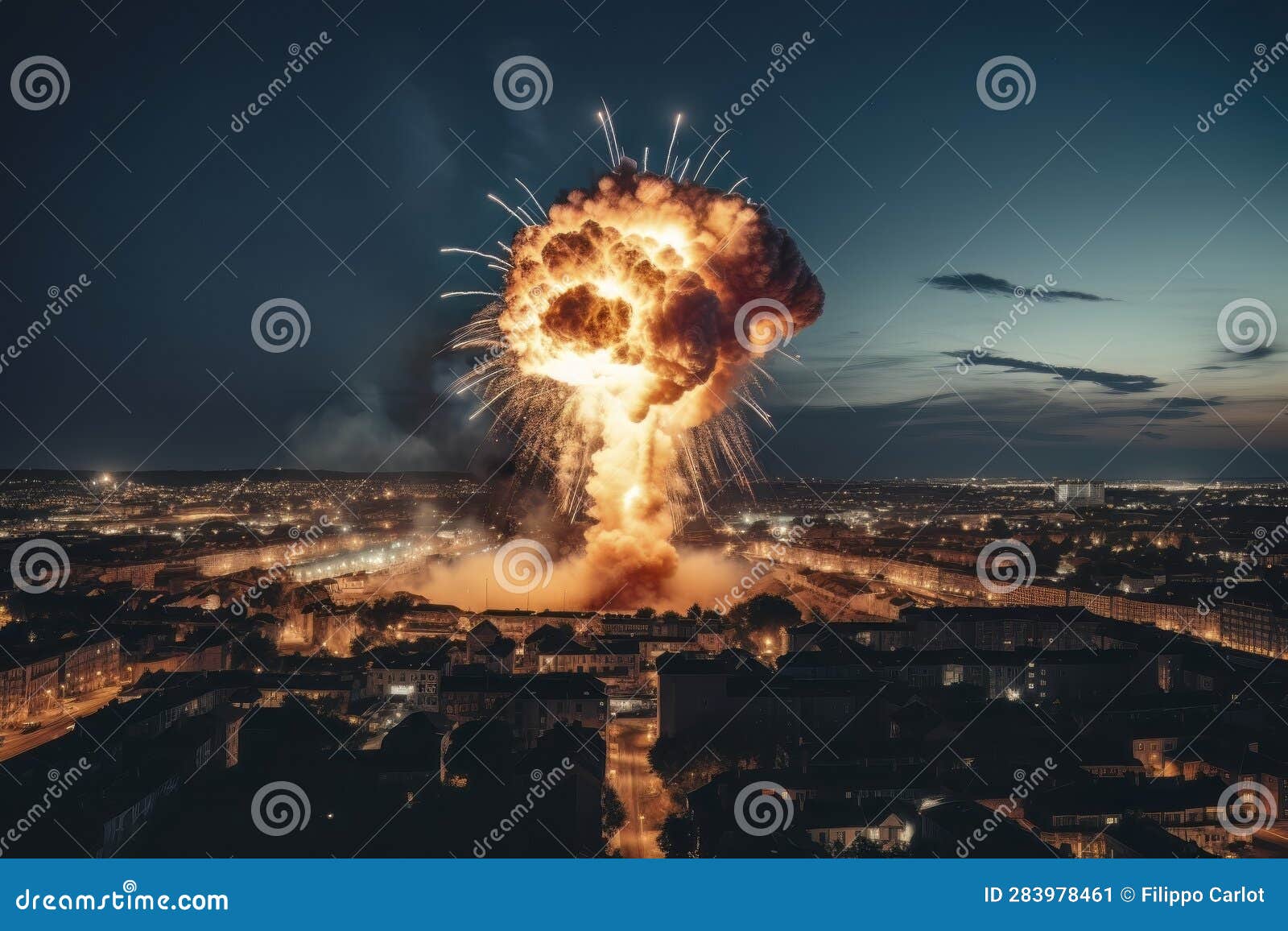 Atomic Blast: Destructive Power Unleashed Stock Illustration ...