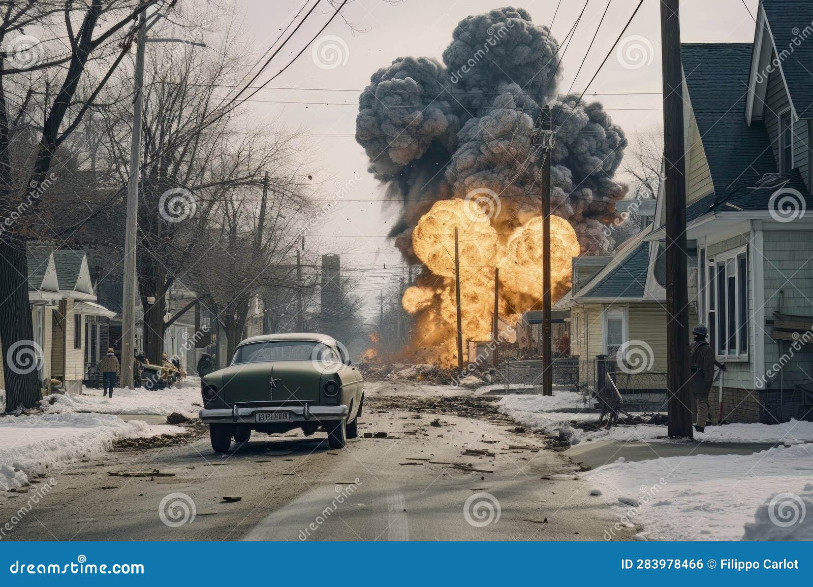 Atomic Blast: Destructive Power Unleashed Stock Illustration ...
