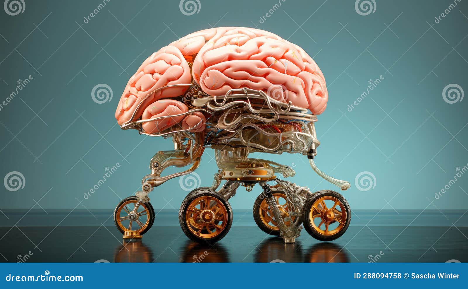 The mobile brain stock illustration. Illustration of enhancement ...