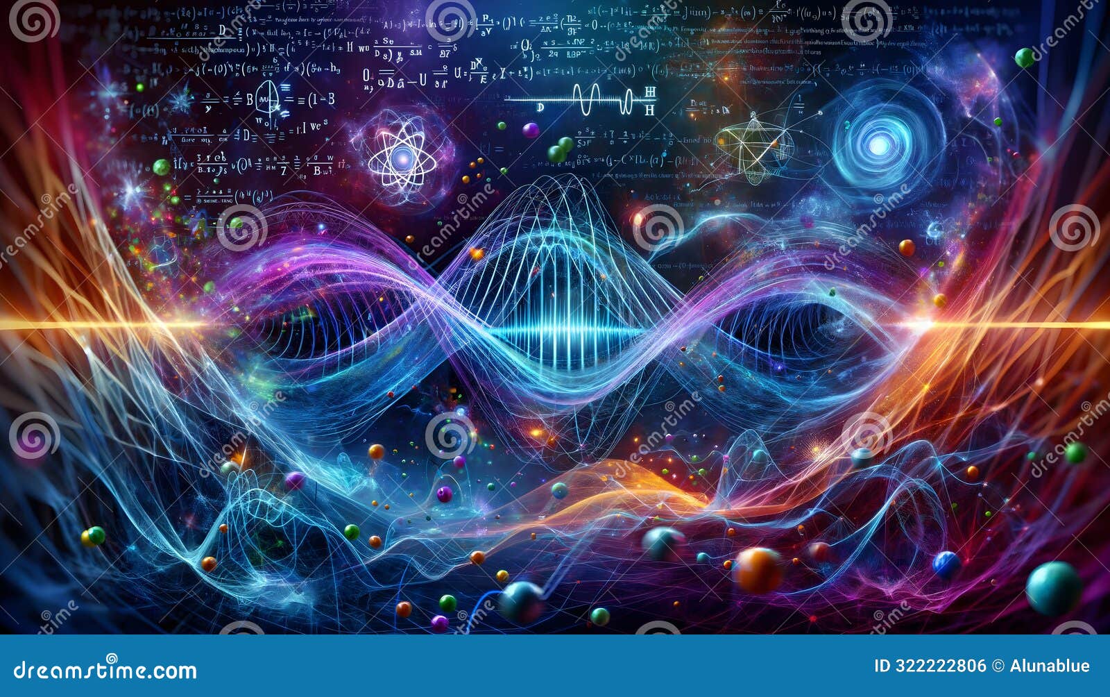 Quantum Physics and Particle Dynamics Abstract Art Stock Photo - Image ...